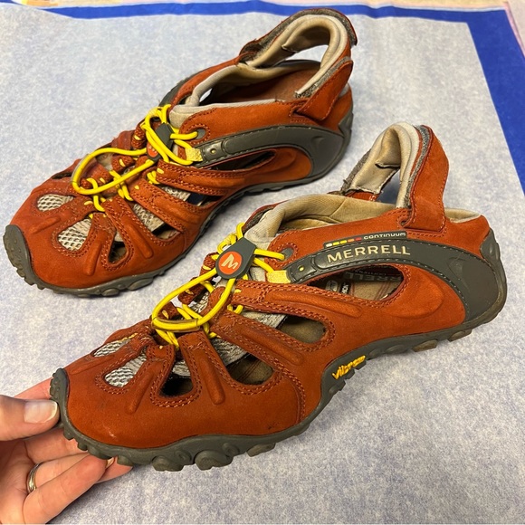 Merrell | Shoes | Merrill Womens Hiking Sandal Vibran Style Orange ...